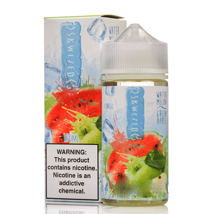 SKWEZED WATERMELON GREEN APPLE ICE 100ML 3MG – Vapor Fuel